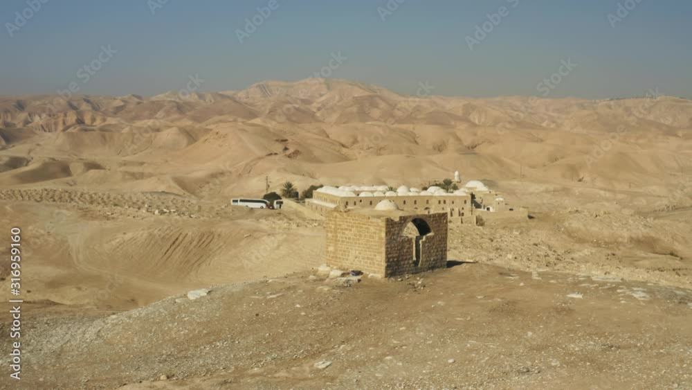 Nabi Musa (Prophet Moses) burial site in Judean desert, Israel, 4k ...