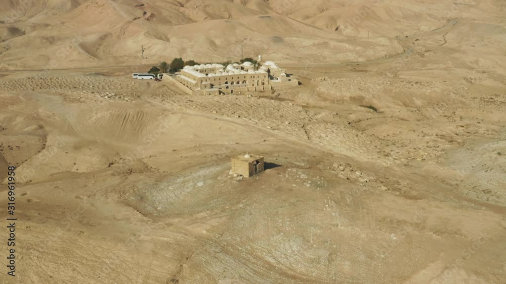Nabi Musa (Prophet Moses) burial site in Judean desert, Israel, 4k ...