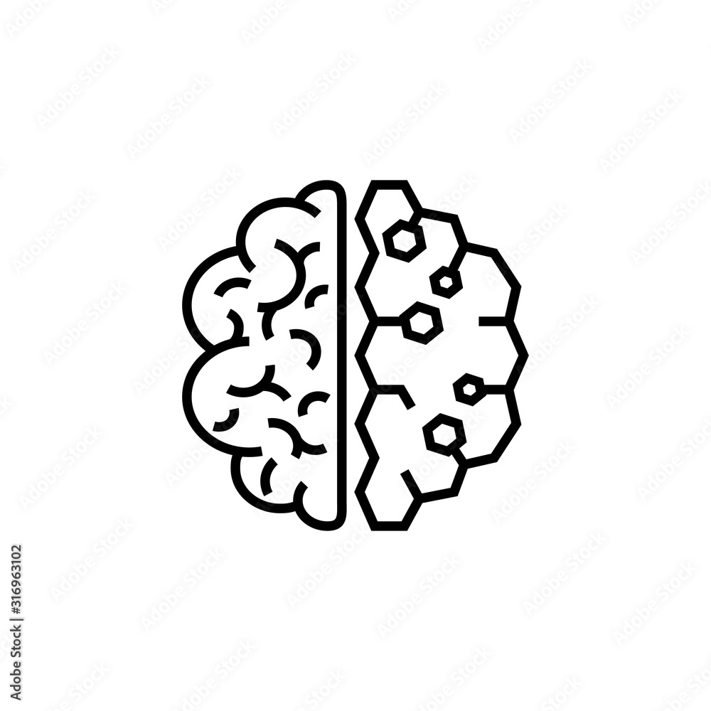 Simple Brain Icon Png