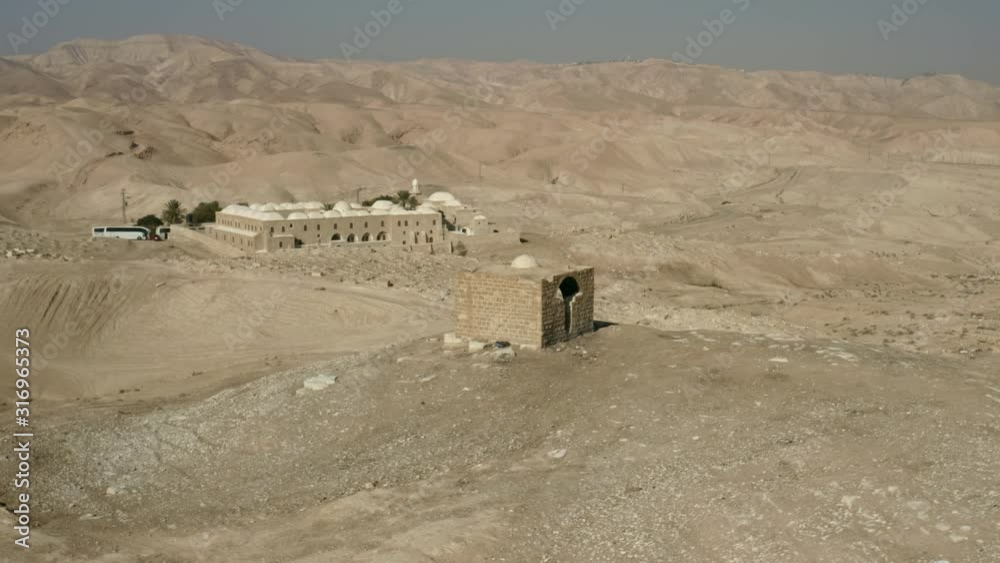Nabi Musa (Prophet Moses) burial site in Judean desert, Israel, 4k ...