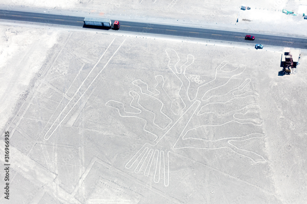 Nazca lines from the aircraft Stock Photo | Adobe Stock