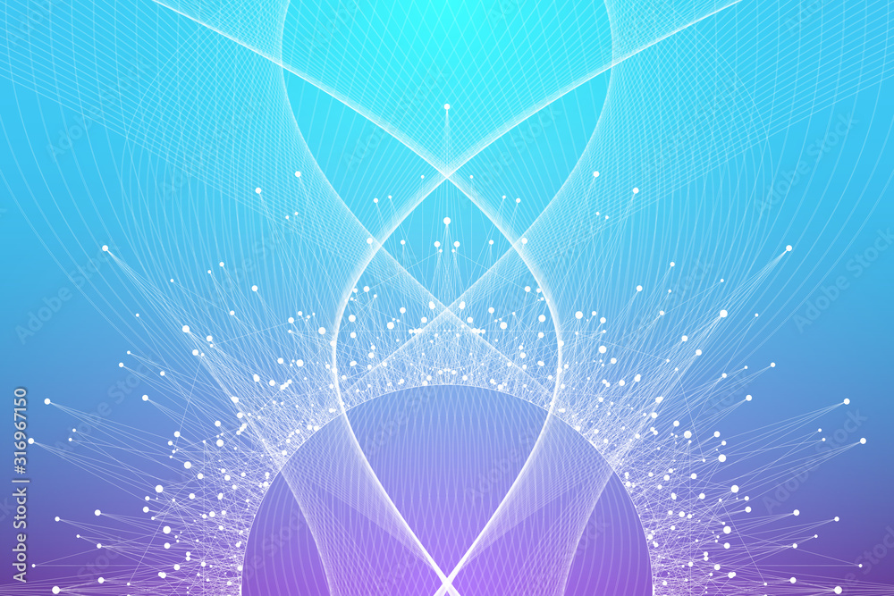 Abstract fiction vector illustration quantum computer technology ...