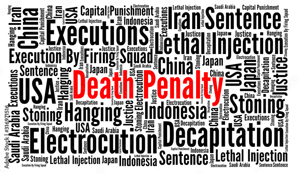 Death penalty word cloud concept Stock Illustration | Adobe Stock