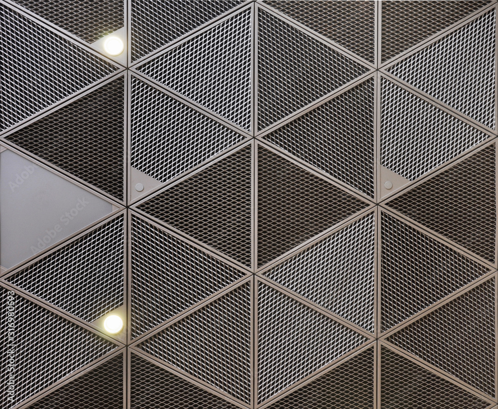 Seamless texture of the system of suspended ceilings with metal ...