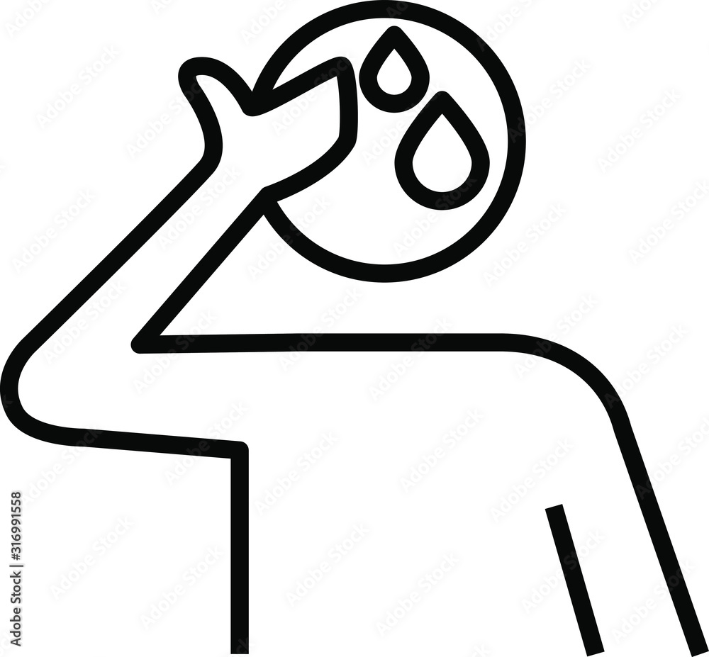 Sweat icon, vector illustration Stock Vector | Adobe Stock