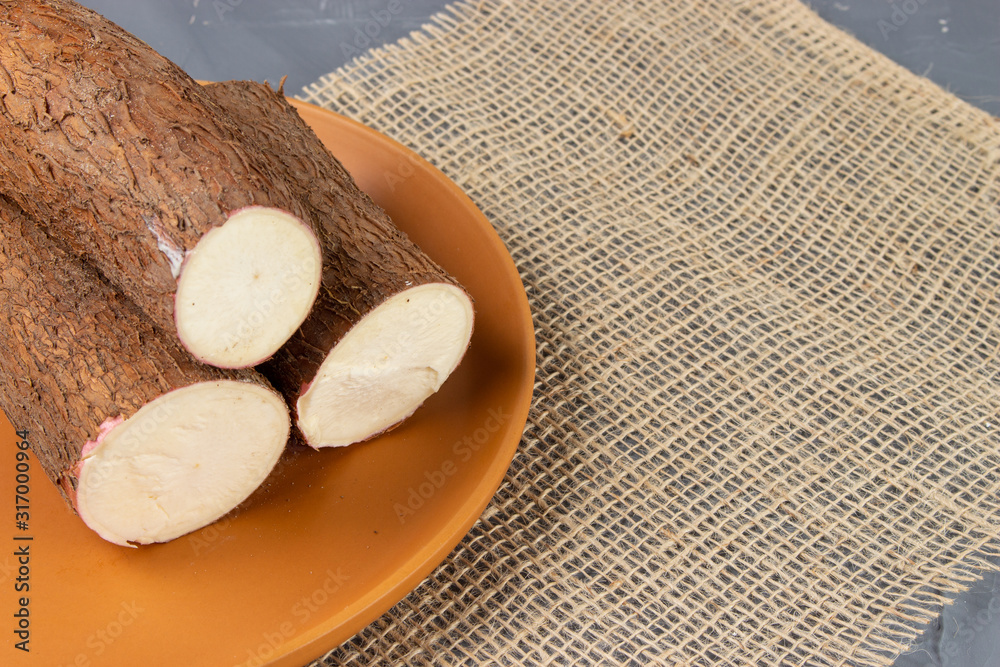 Pieces of Cassava. One of the most important brazilian food. (mandioca ...
