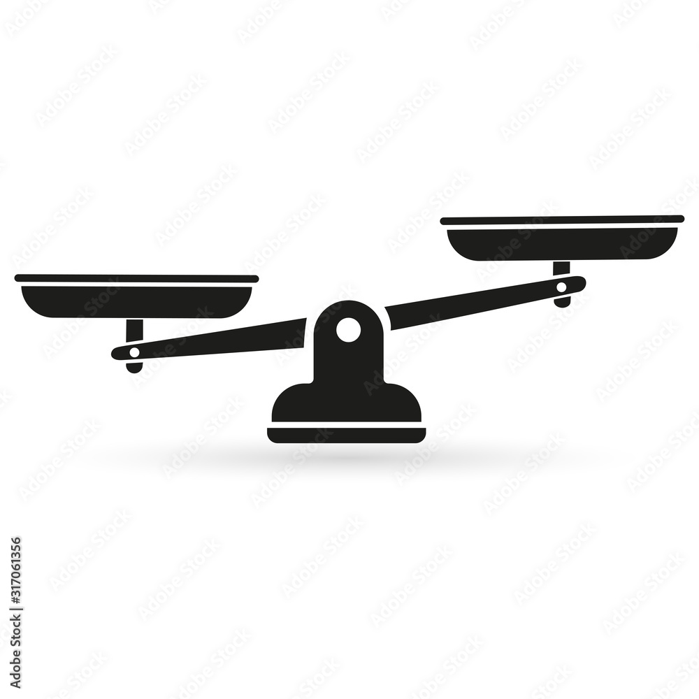 Scales, Flat design, Libra, vector illustration Stock Vector | Adobe Stock