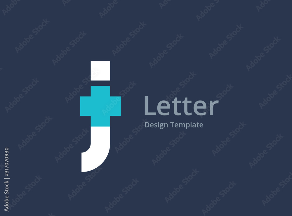 Letter J cross plus logo icon design template elements Stock Vector ...