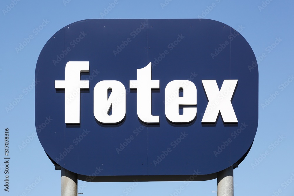 Risskov, Denmark - May 11, 2019: Fotex logo on a panel. Fotex is a ...
