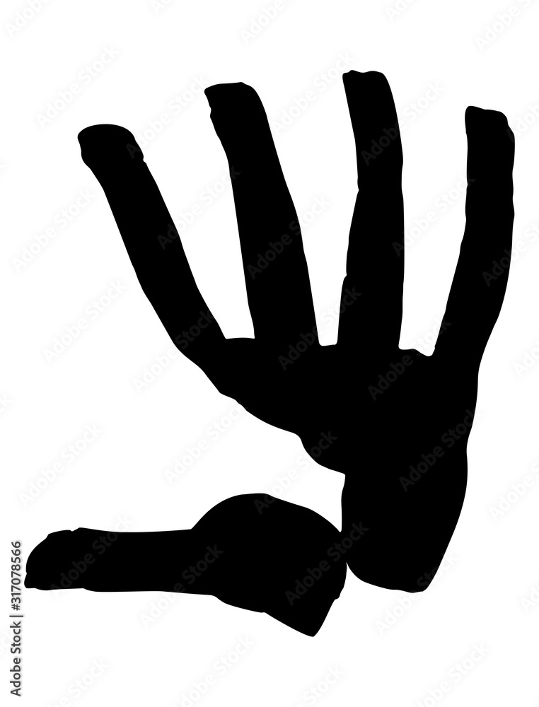 Stylization drawing of a man’s handprint. Vector illustration Stock ...
