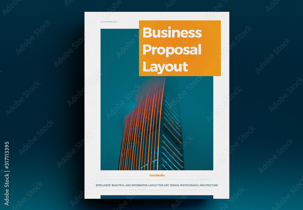 Orange Proposal Layout Stock Template | Adobe Stock