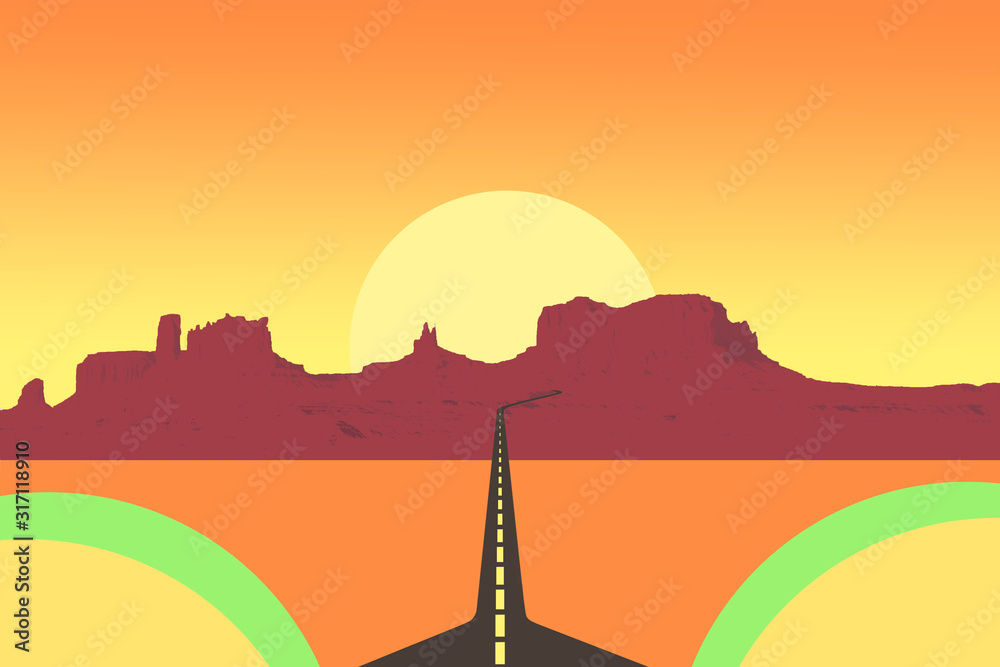 Forrest Gump Point, Monument Valley, Arizona. Highway in Monument ...