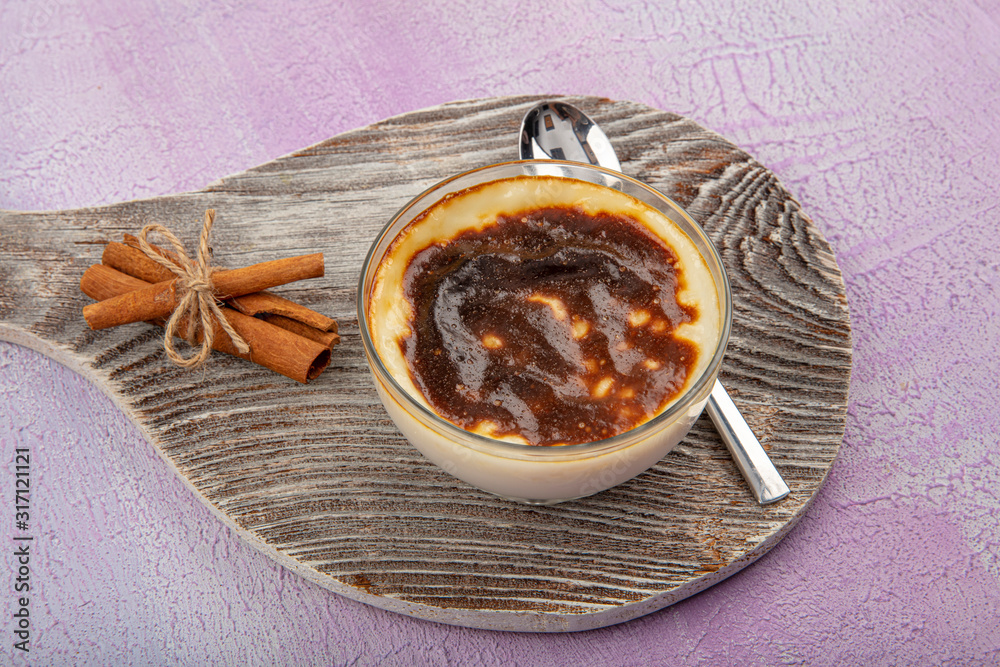 Turkish Cuisine dessert varieties. Baked rice pudding turkish milk ...