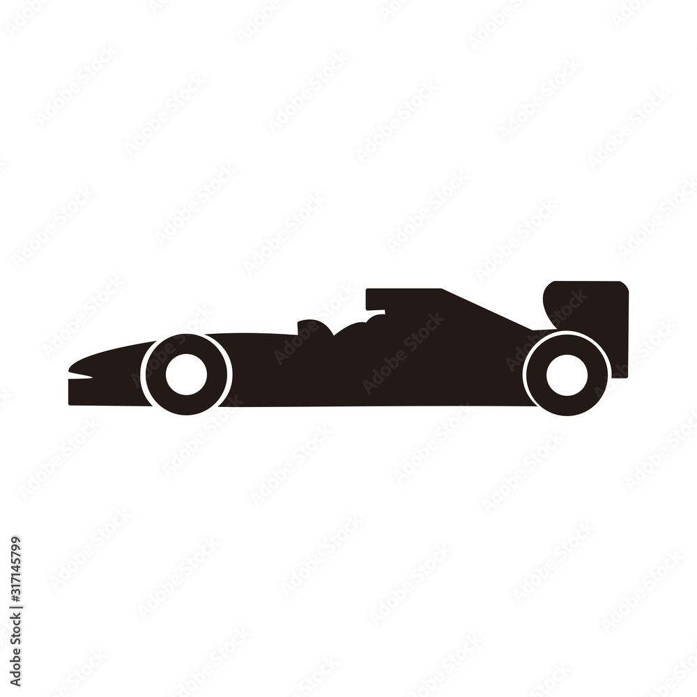 Car of formula 1 vector icon illustration sign Stock Vector | Adobe Stock