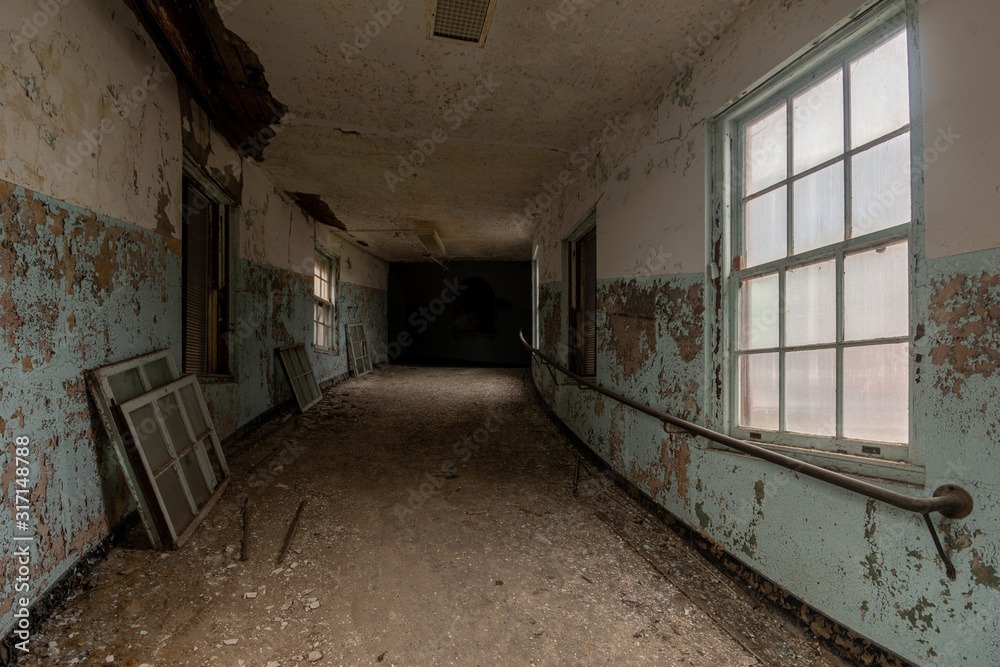 Abandoned Insane Asylum Hallway