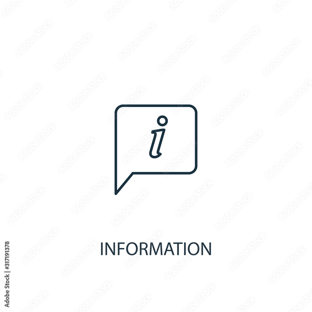 information concept line icon. Simple element illustration. information ...