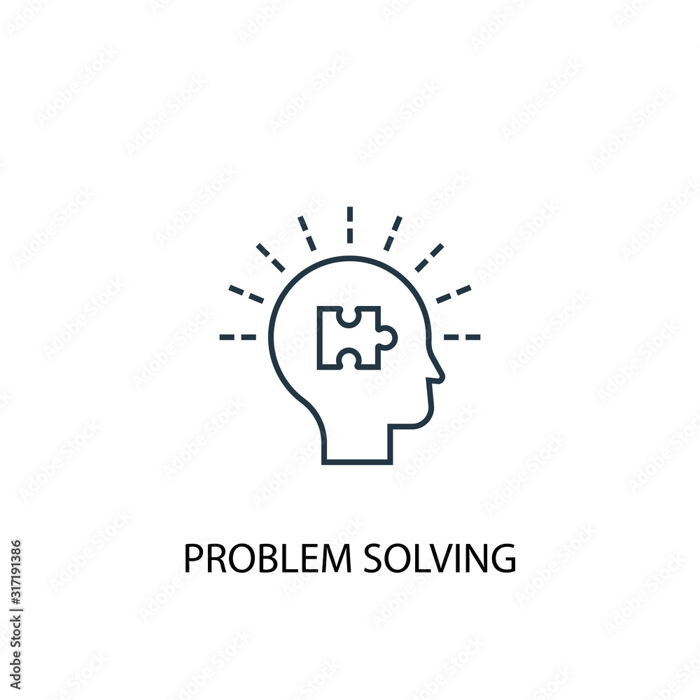problem solving concept line icon. Simple element illustration. problem ...