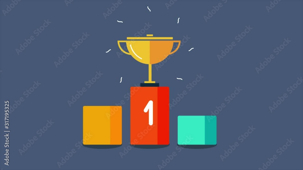 Number 1 rank, winner, champion, trophy, reward, 1st prize concept ...