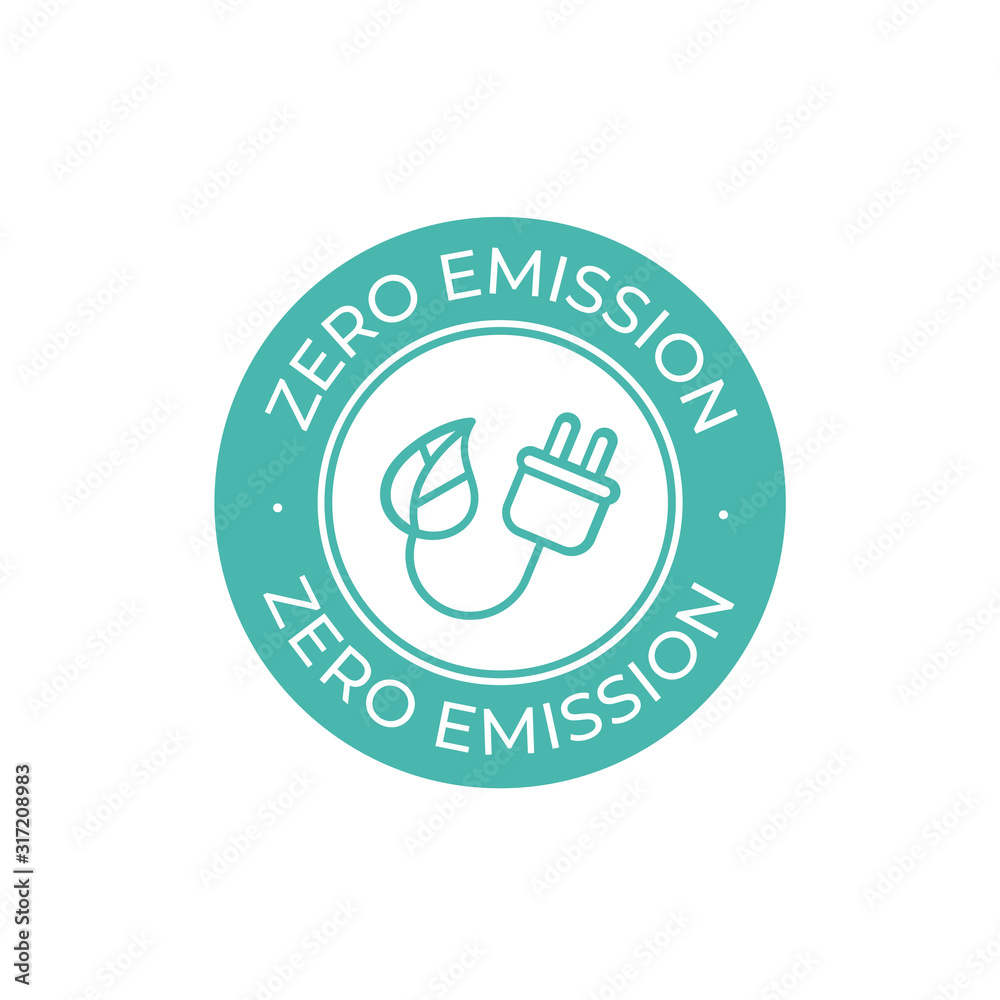 Zero emission vector icon Stock Vector | Adobe Stock