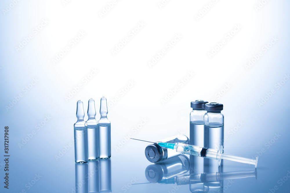 Ampoules, vials, syringe. Medical injection,diseases,health care ...