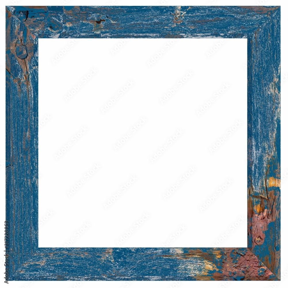 blue frame on a white background Stock Photo | Adobe Stock