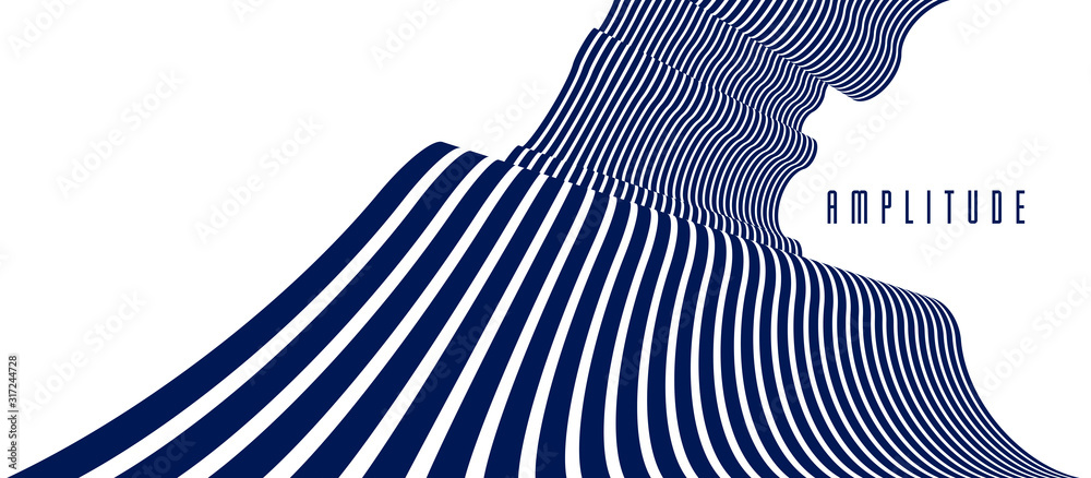 Geometric backgrounds with minimal parallel 3D lines vector abstract ...