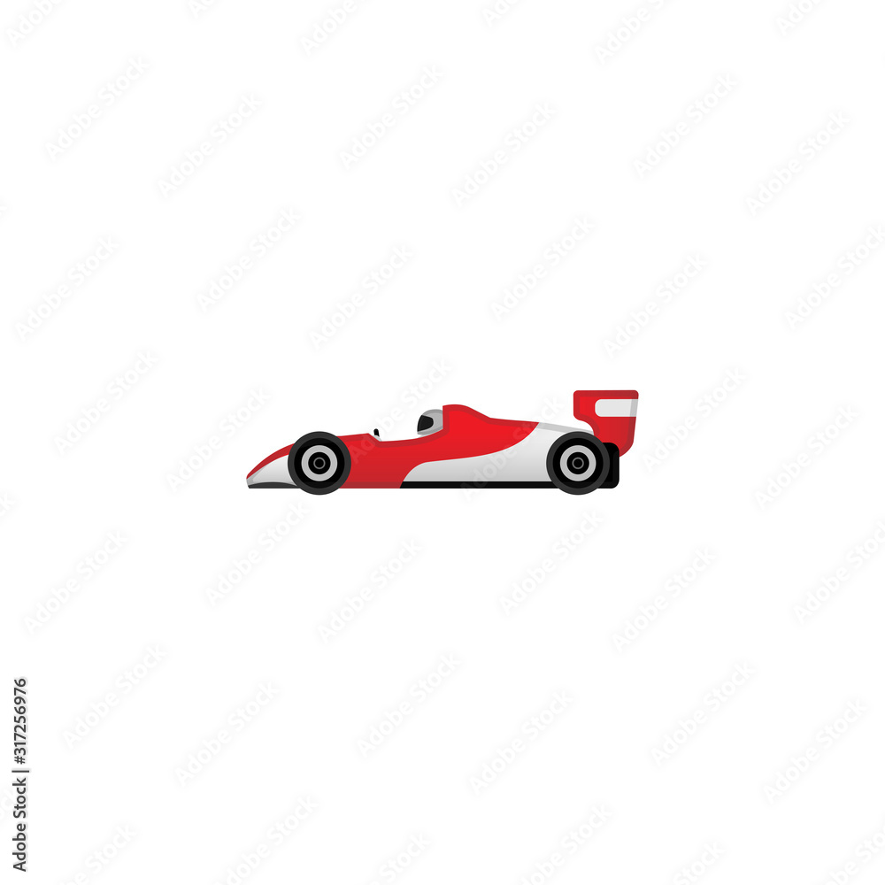 Motorsport Car Automobile Vector Icon. Isolated Race Car Emoji ...