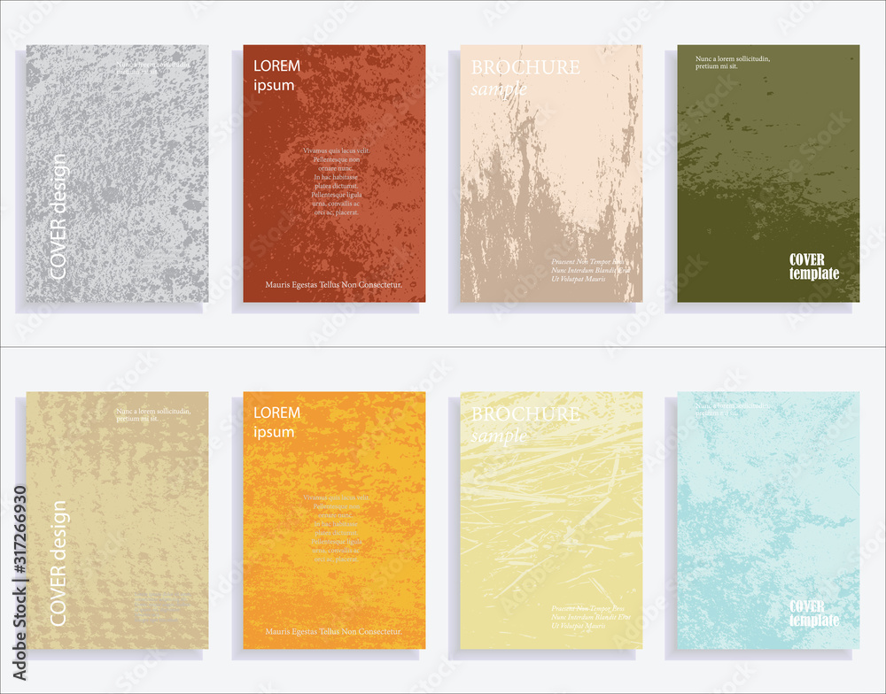 Minimalistic cover design templates. Set of layouts for covers of books ...