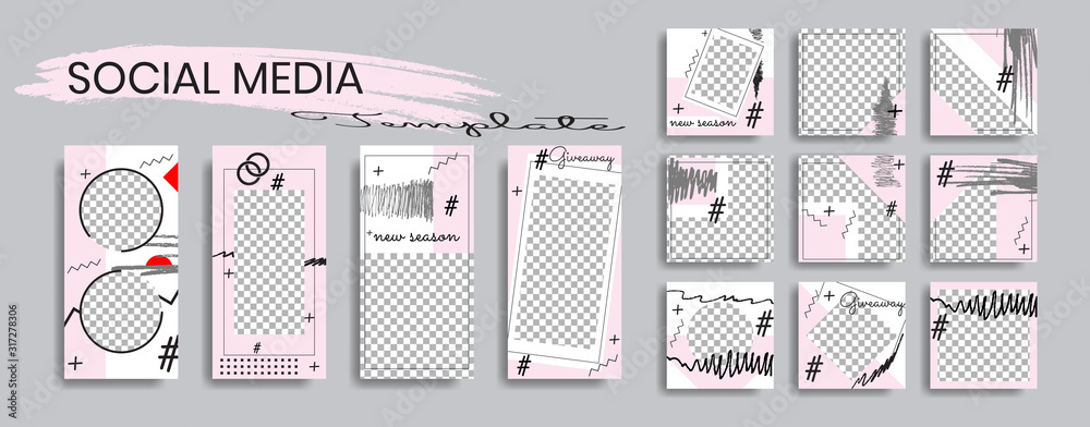 Editable social media post template. instagram story collections and ...