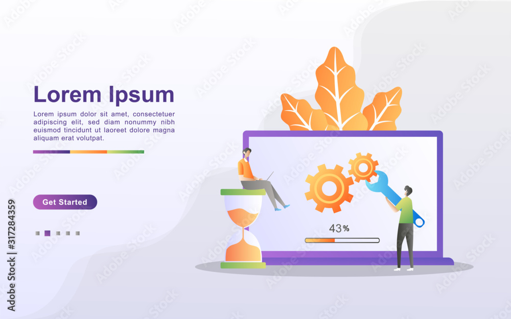 System update concept. The process of upgrading to System Update ...