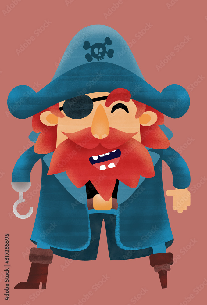 Red Beard Pirate Clip Art