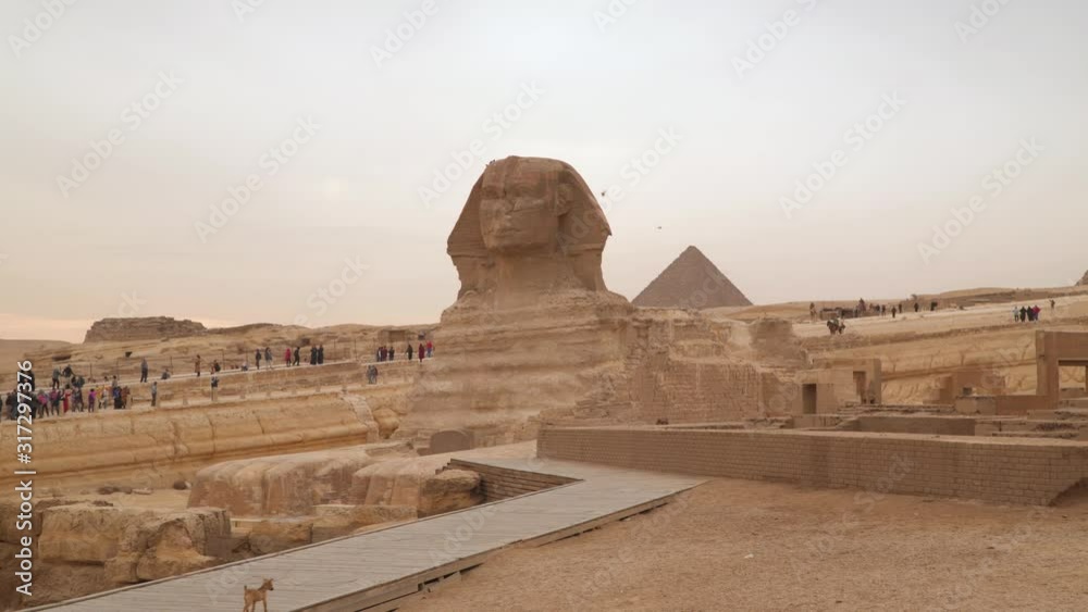 Vídeo do Stock: The Great Sphinx of Giza, commonly referred to as the ...