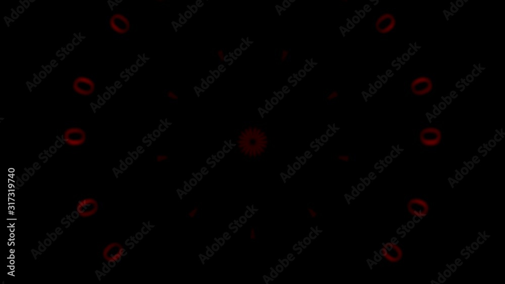 Abstract red and black motion background animation with circles and ...