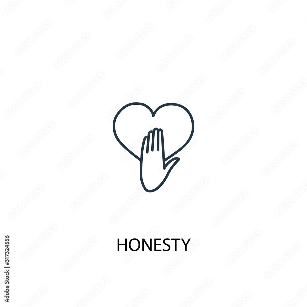 honesty concept line icon. Simple element illustration. honesty concept ... honesty concept line icon. Simple element illustration. honesty concept ...