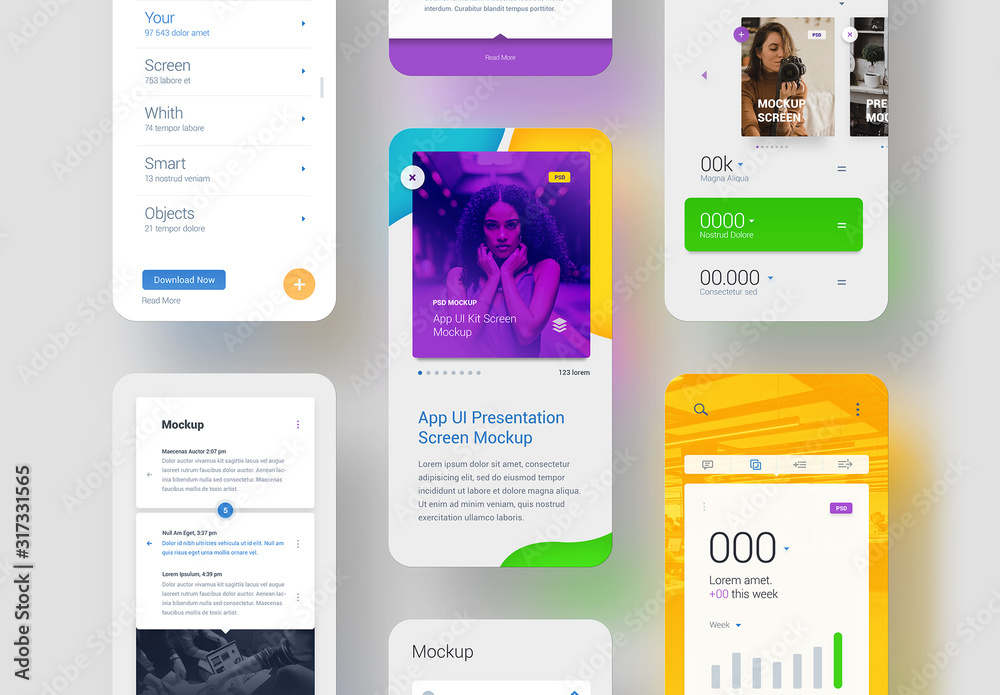 Screen Ui Presentation Mockups Stock Template | Adobe Stock