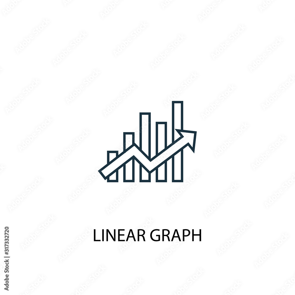 linear graph concept line icon. Simple element illustration. linear ...