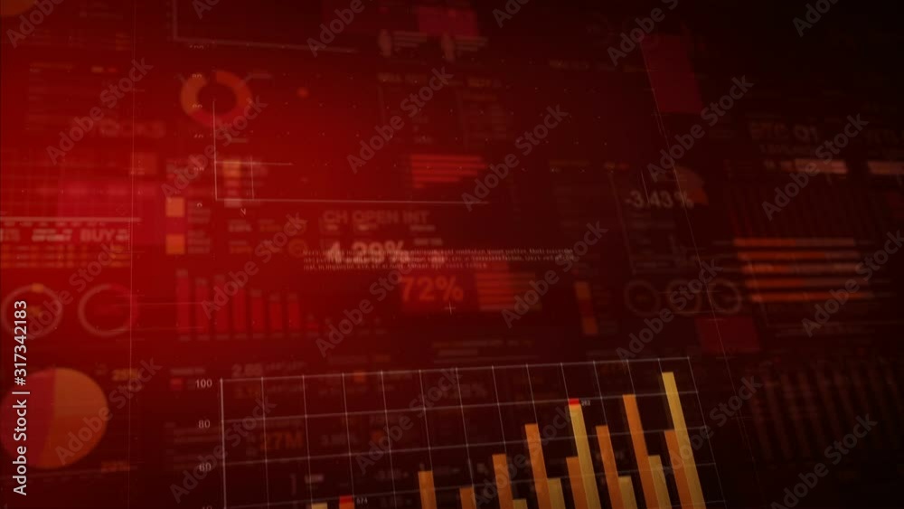 Financial data and charts showing increasing profits. Stock exchange ...