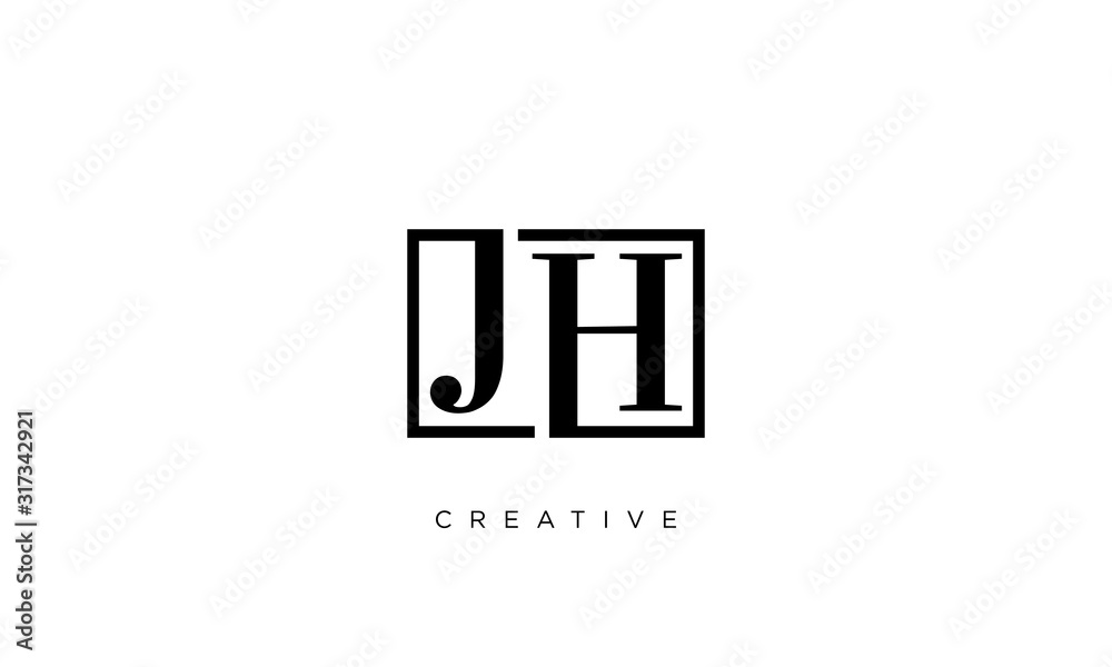 jh logo design vector icon Stock Vector | Adobe Stock