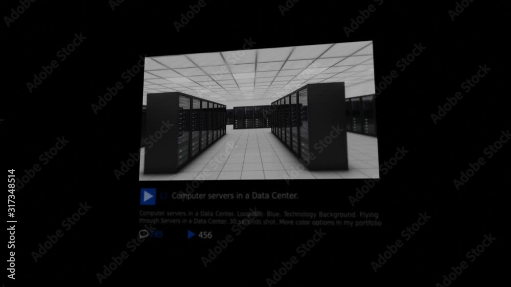 Video Wall with green screen. Journey through video screens showing ...