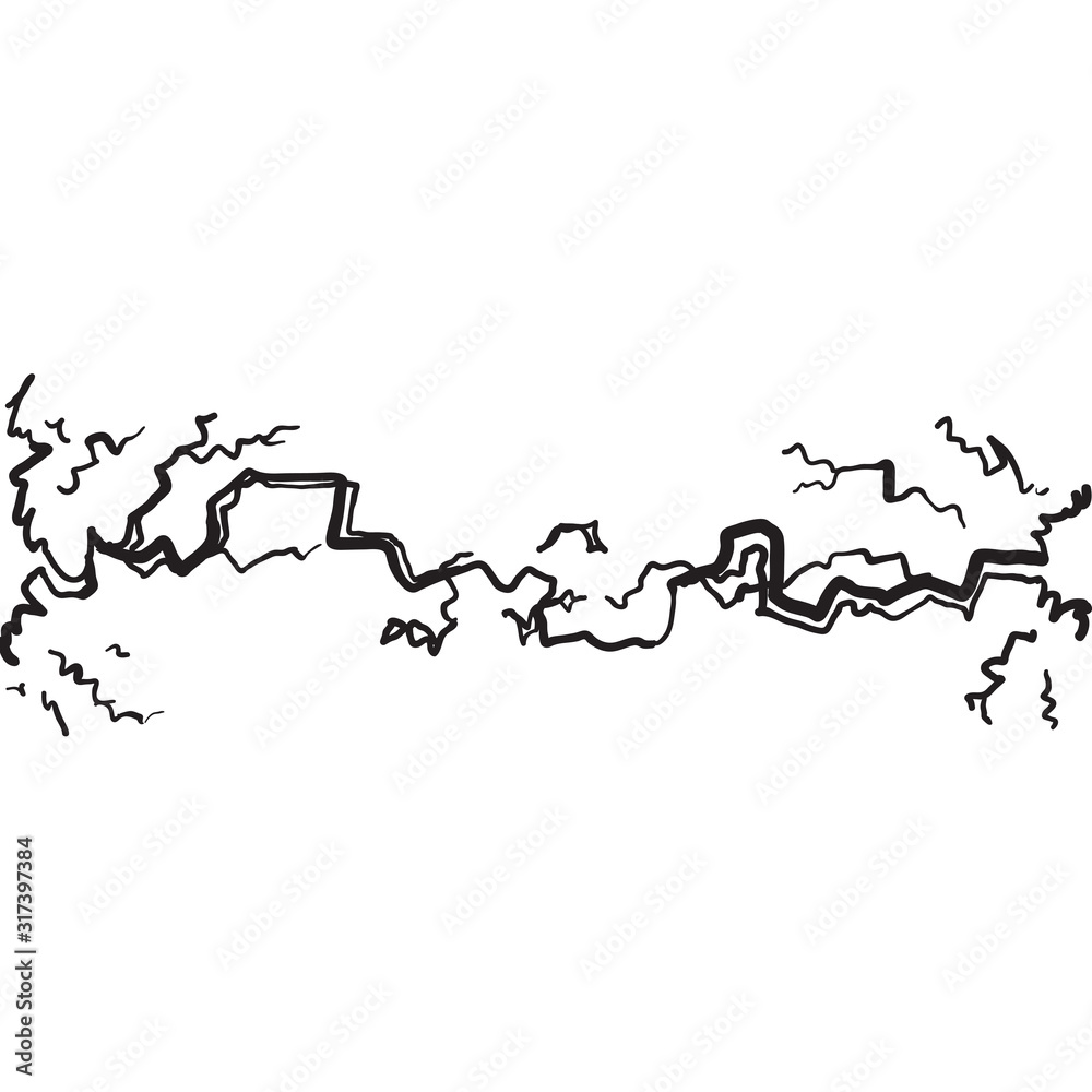 doodle Electric discharge shocked effect for design. Power electrical ...