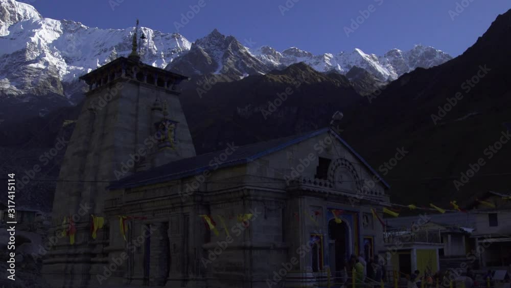 Timelapse Kedarnath Temple Uttarakhand India, Himalayas. Morning ...
