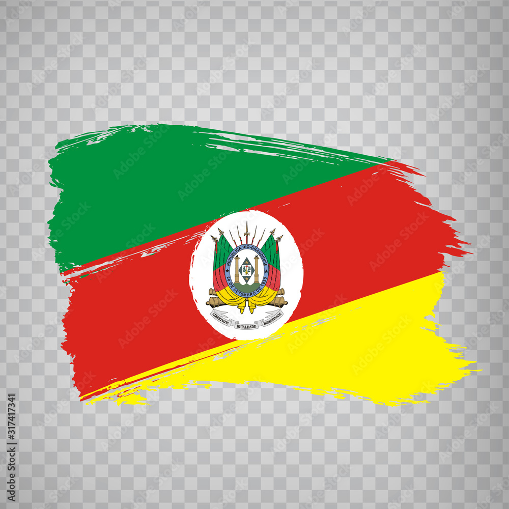 Flag of Rio Grande do Sul from brush strokes. Federal Republic of ...