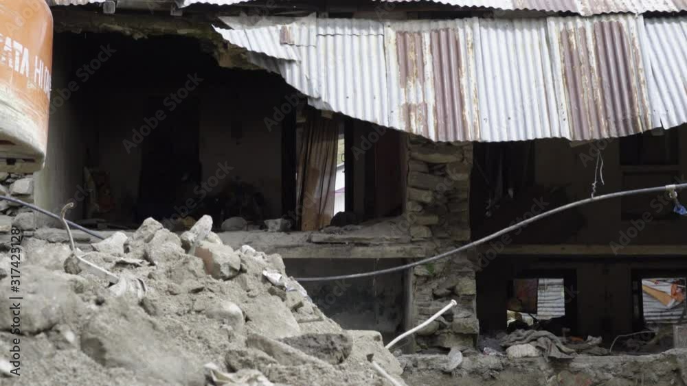 Broken house, collapsed house at Kedarnath Temple, post Uttarakhand ...