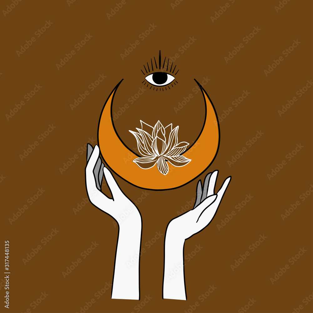 Vector magic elements set. Hand drawing magician collection. Symbols of ...