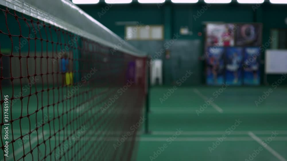 4k badminton net, green badminton court, sport recreation, exercise for ...