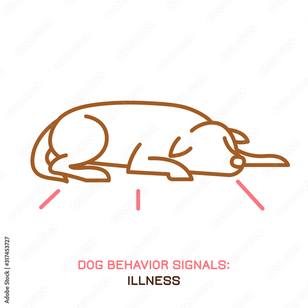 Dog Behavior Icons Stock Vector | Adobe Stock