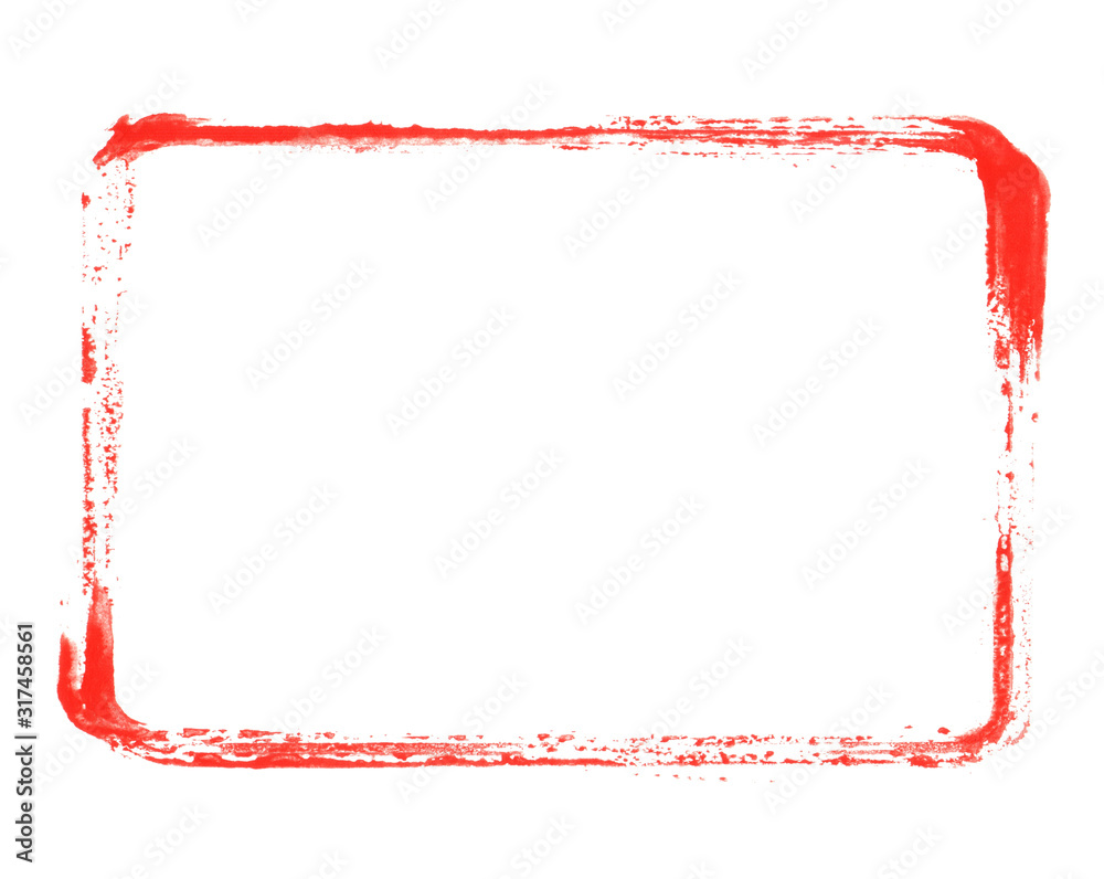 Roter gestempelter grunge Rahmen mit Textfreiraum als Umrandung Stock ...