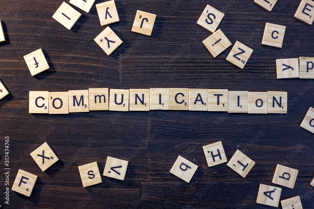 communication word made with scrabble letters. Stock Photo | Adobe Stock