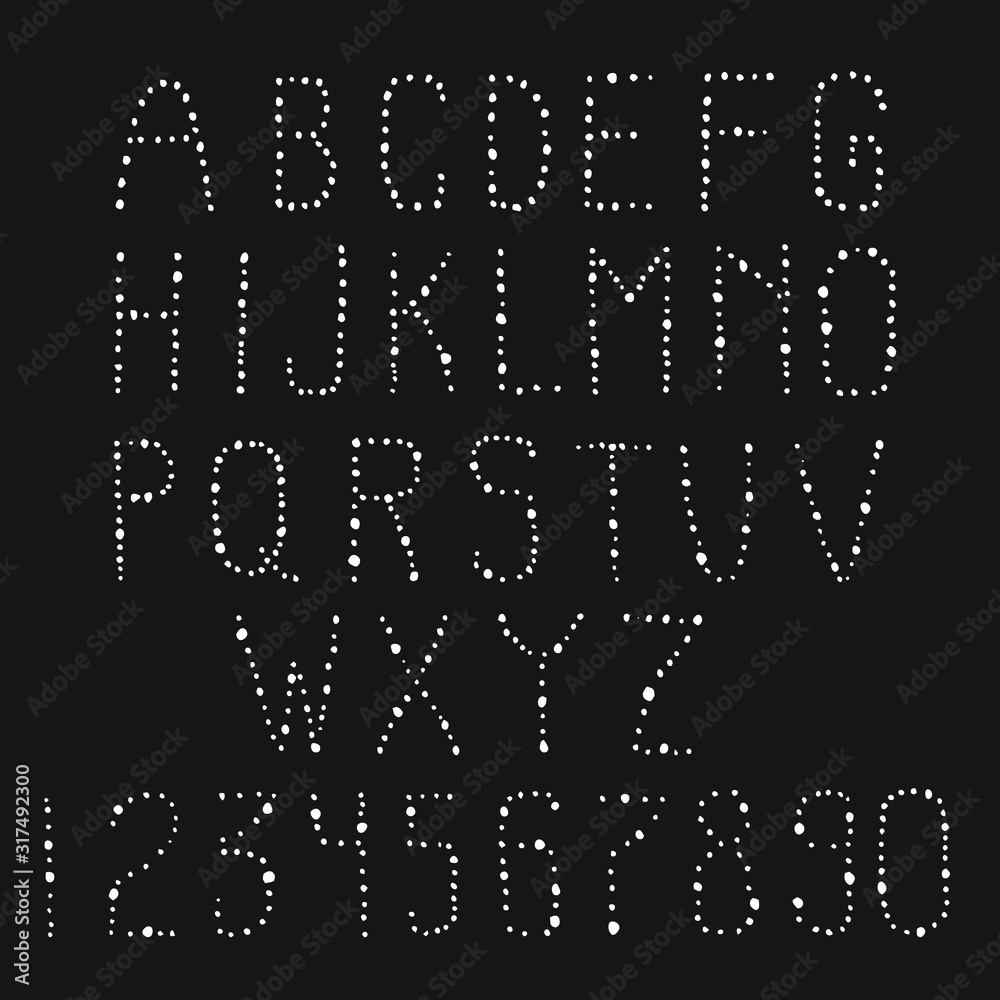 Handwritten capital letters. Modern decorative font. Letters and ...