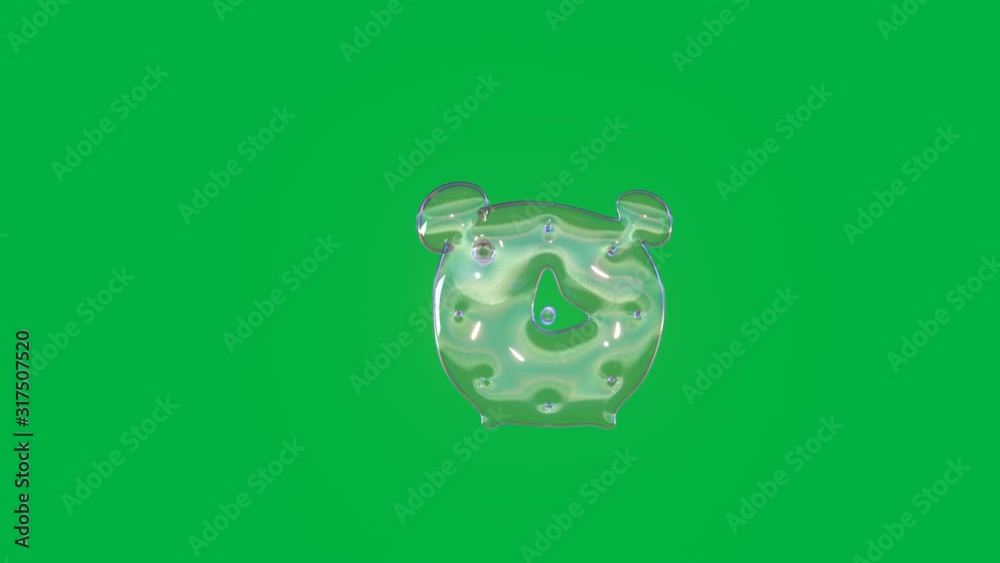 Vidéo Stock seamless loop 4k 3D rendering of distorted transparent soap ...
